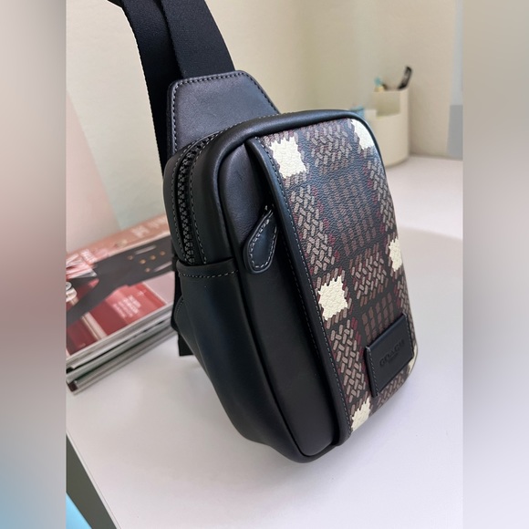 Coach | Bags | Coach Edge L Pack With Plaid Print Cm35 | Poshmark